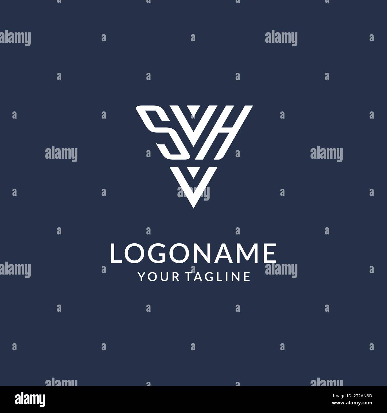 SH triangle monogram logo design ideas, creative initial letter logo ...
