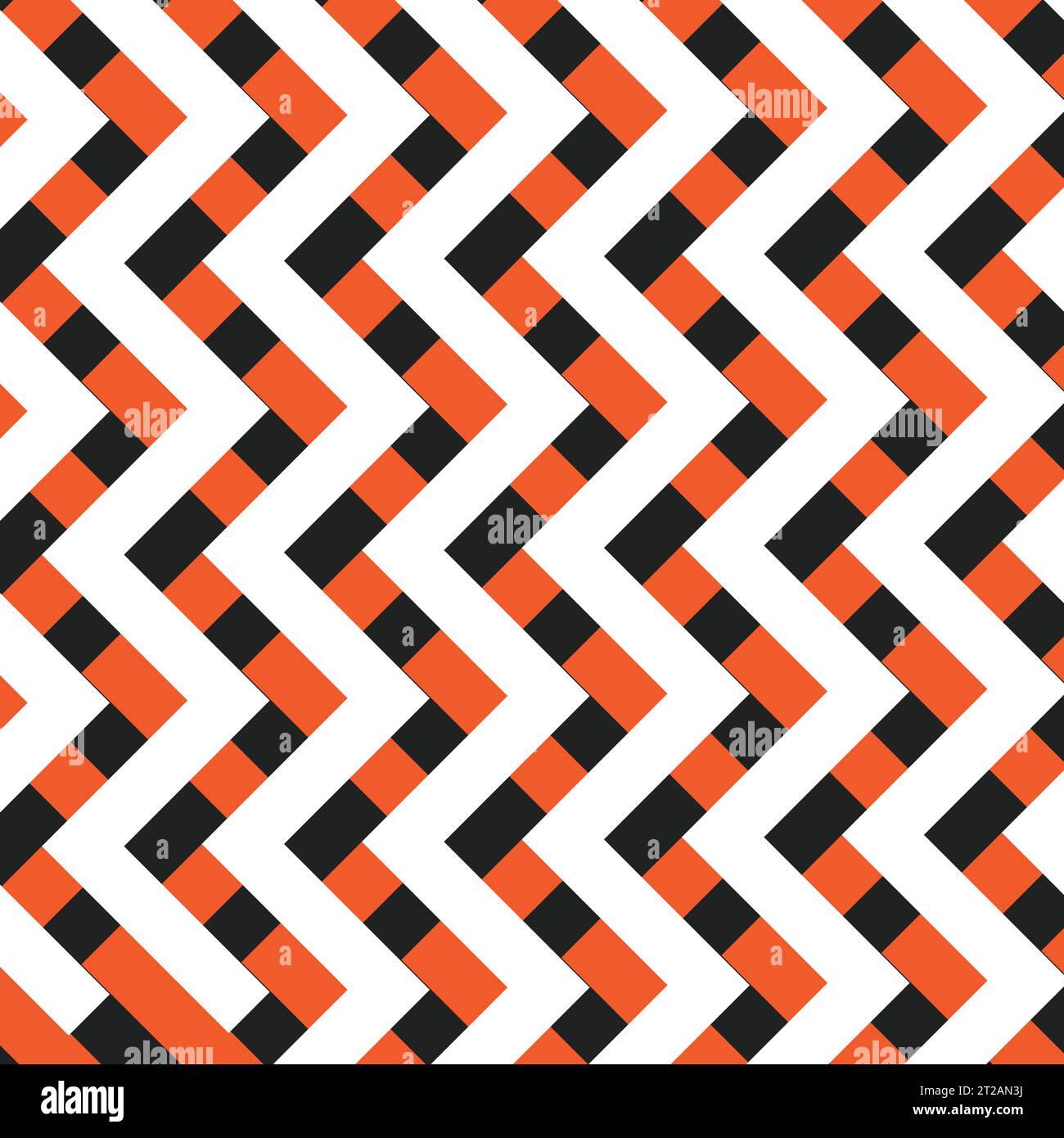 Orange, Black and White Zig Zag Lines Pattern - Background Design Stock ...