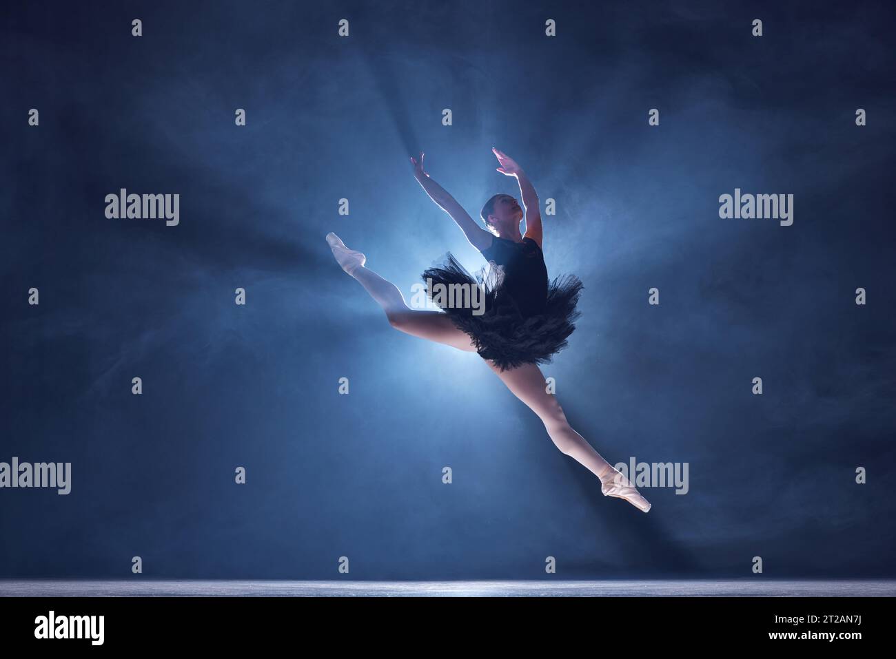 Graceful, attractive young woman, professional ballerina making ...