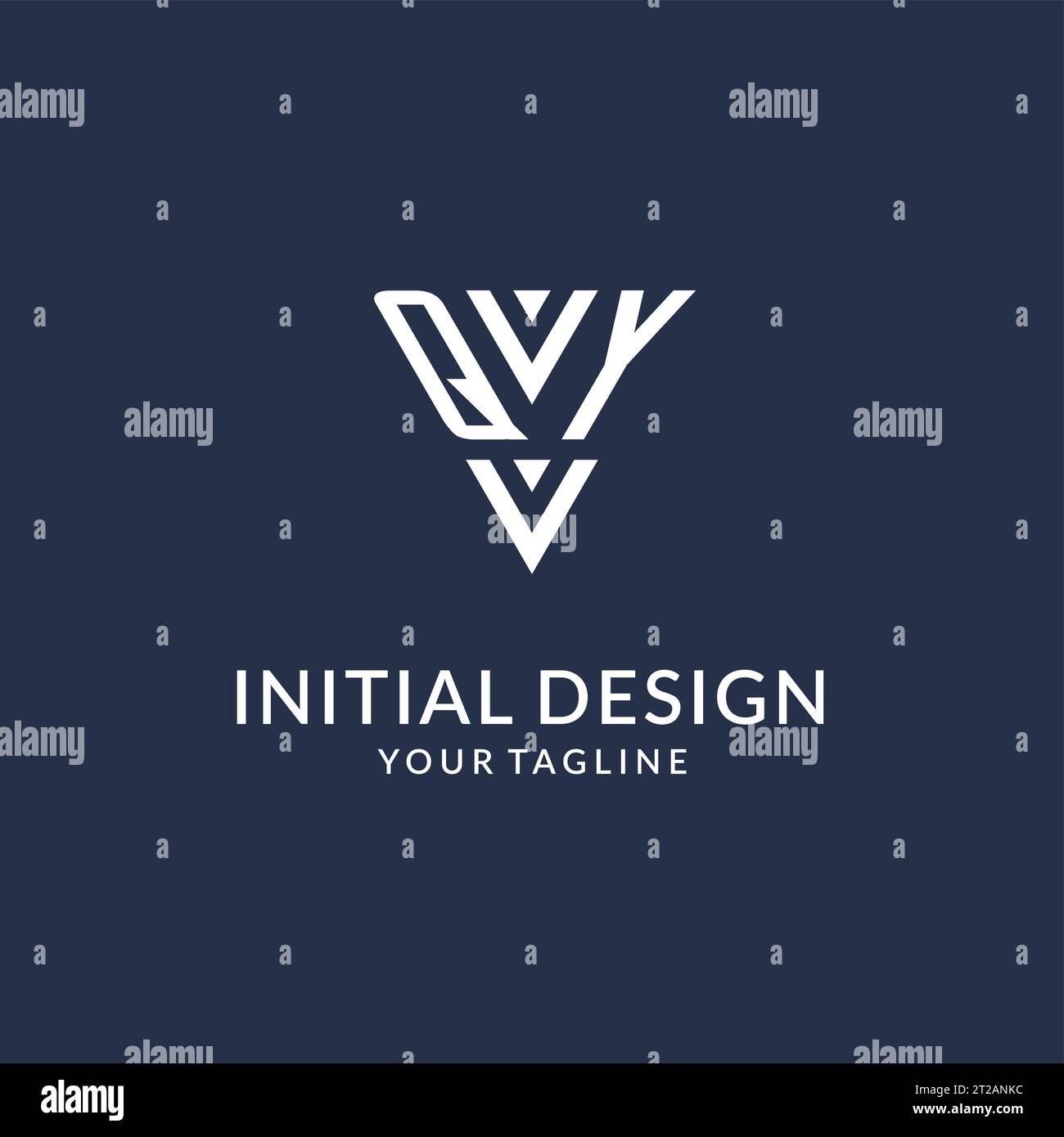 QY triangle monogram logo design ideas, creative initial letter logo with triangular shape logo ...