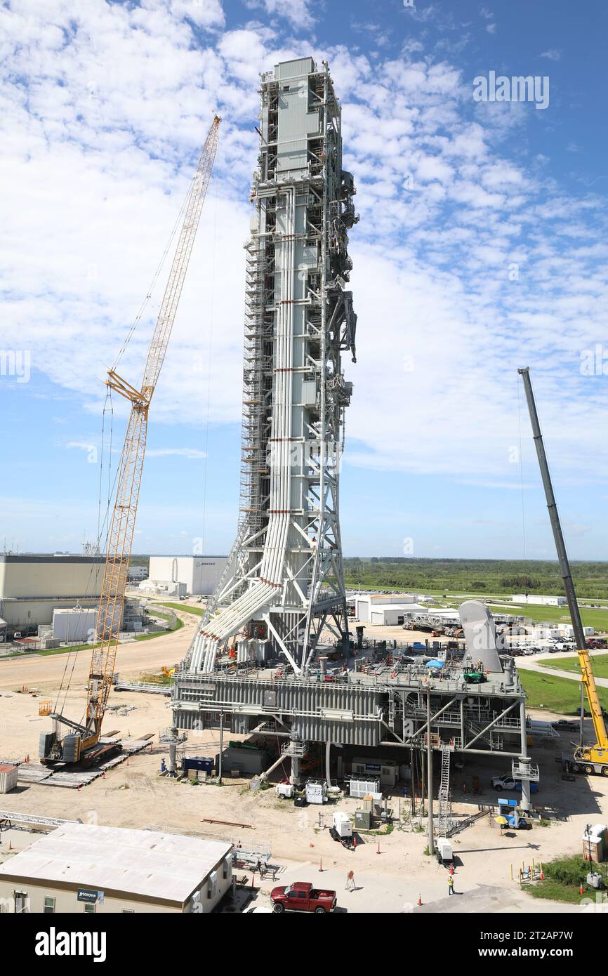 Mobile Launcher 1 Modifications and Testing for Artemis II . Teams with ...
