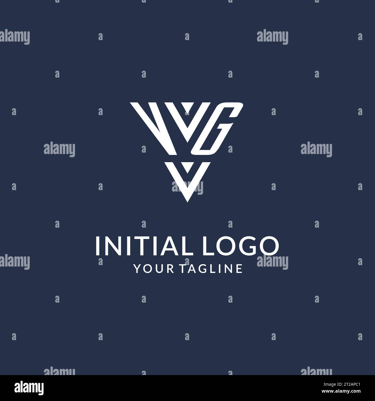 VG triangle monogram logo design ideas, creative initial letter logo with triangular shape logo ...