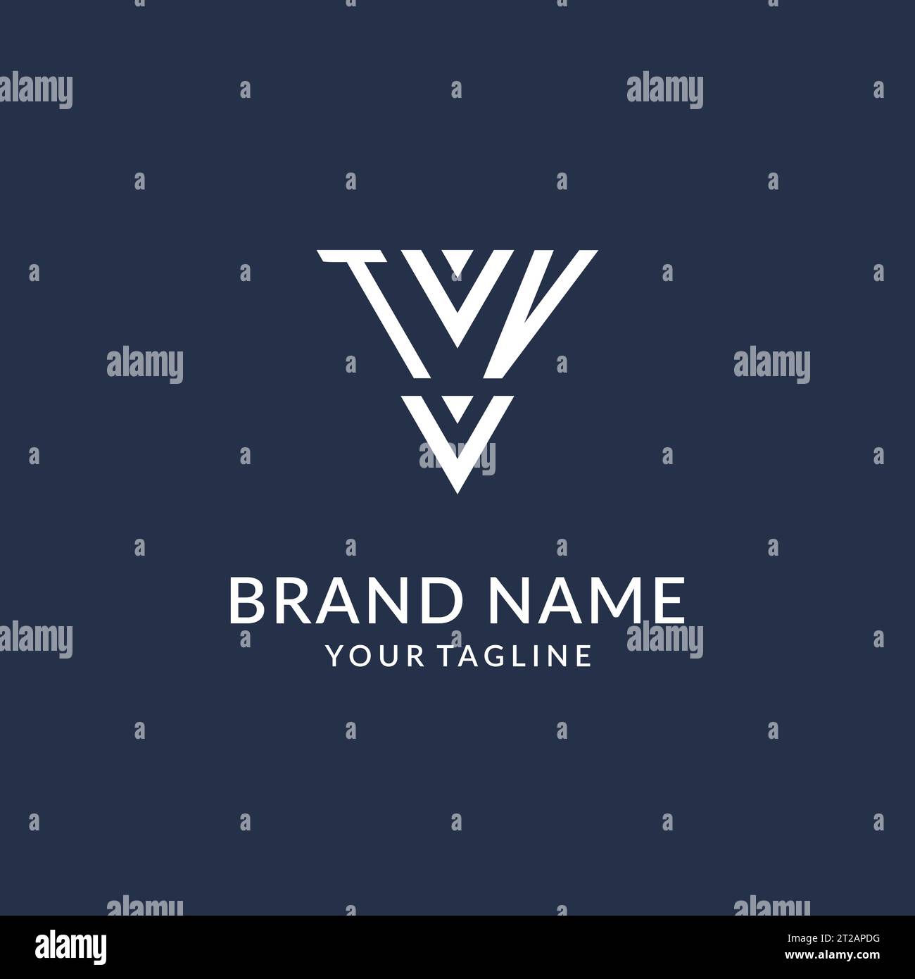 TV triangle monogram logo design ideas, creative initial letter logo ...