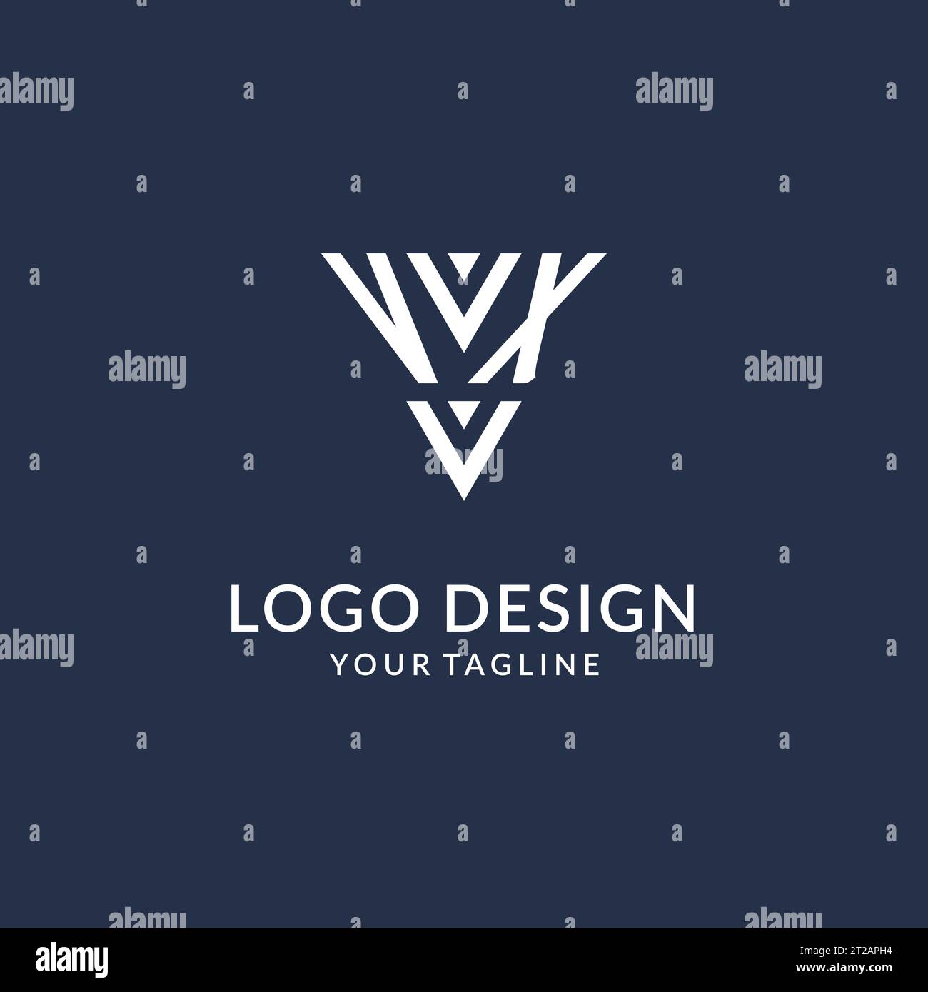 VX triangle monogram logo design ideas, creative initial letter logo ...