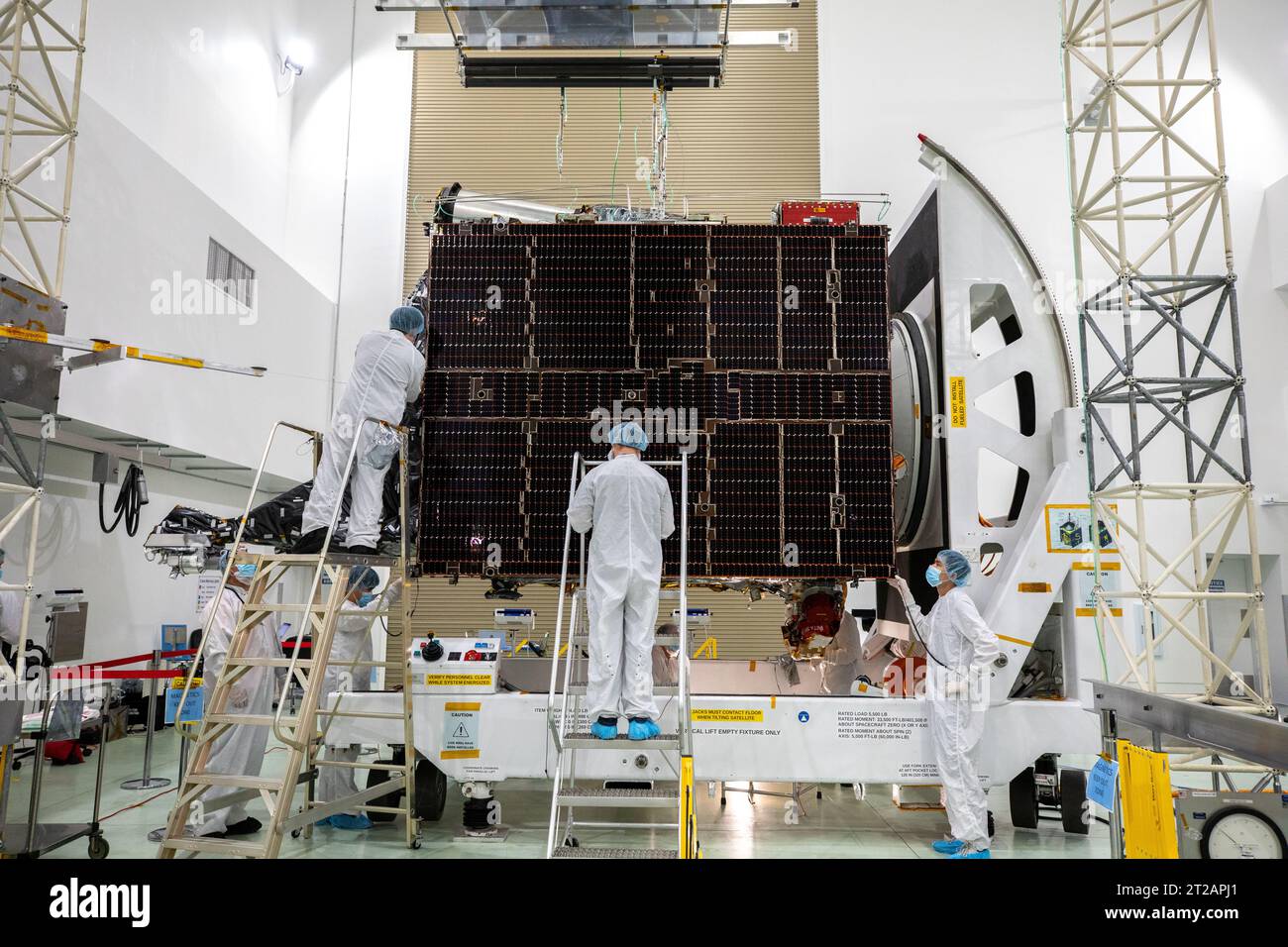 NASA's Psyche Solar Array Stowed for Launch. Team members have ...