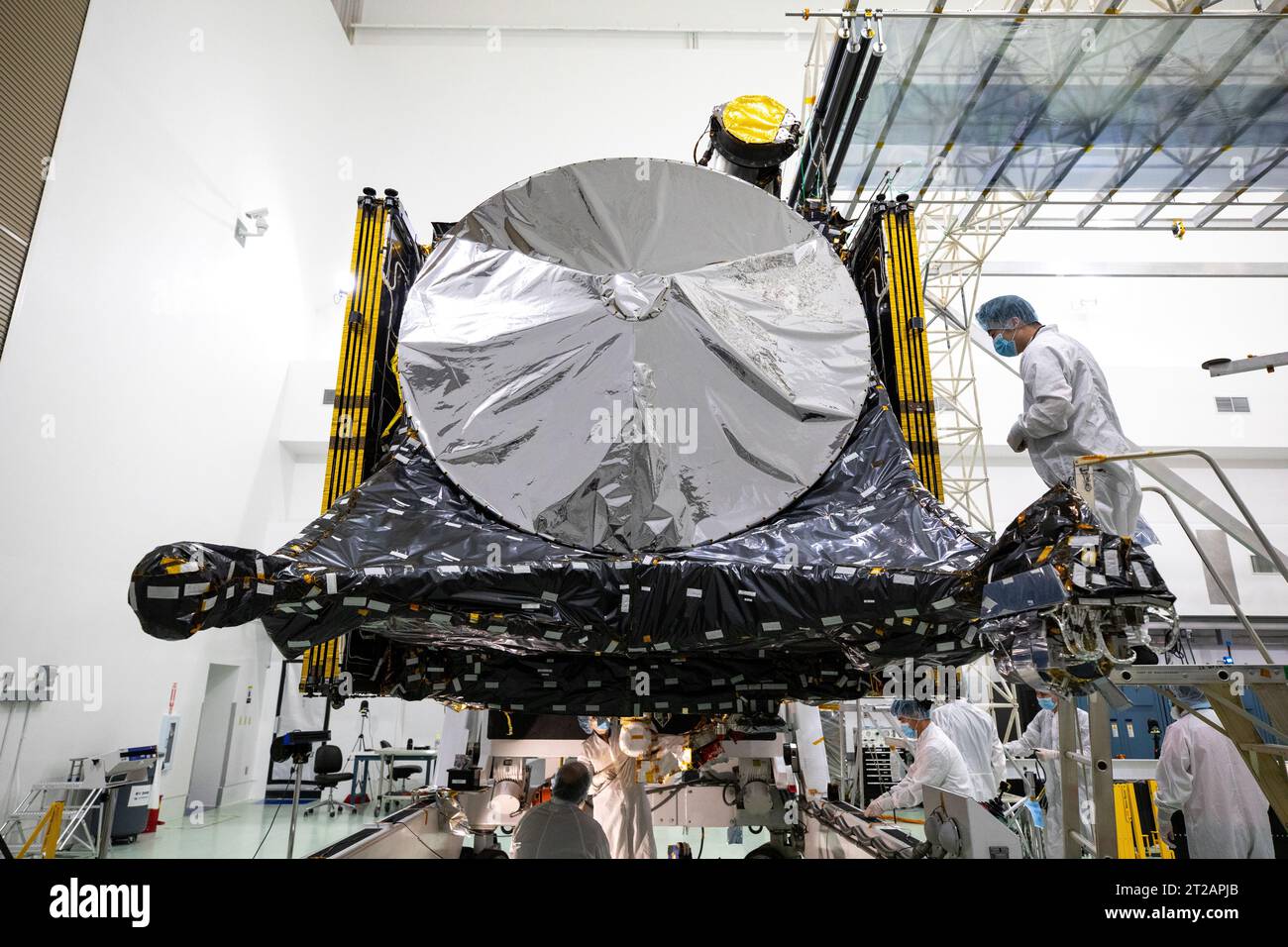 NASA's Psyche Solar Array Stowed for Launch. Team members have ...