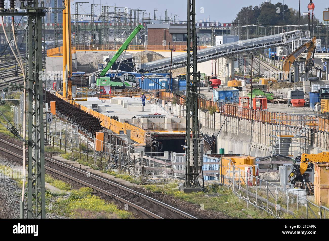 18.10.2023.Ausbau der S-Bahn, 2.Stammstrecke in Muenchen, Tunnel, Tunnelbau.2.Roehre. S-Bahn am ...