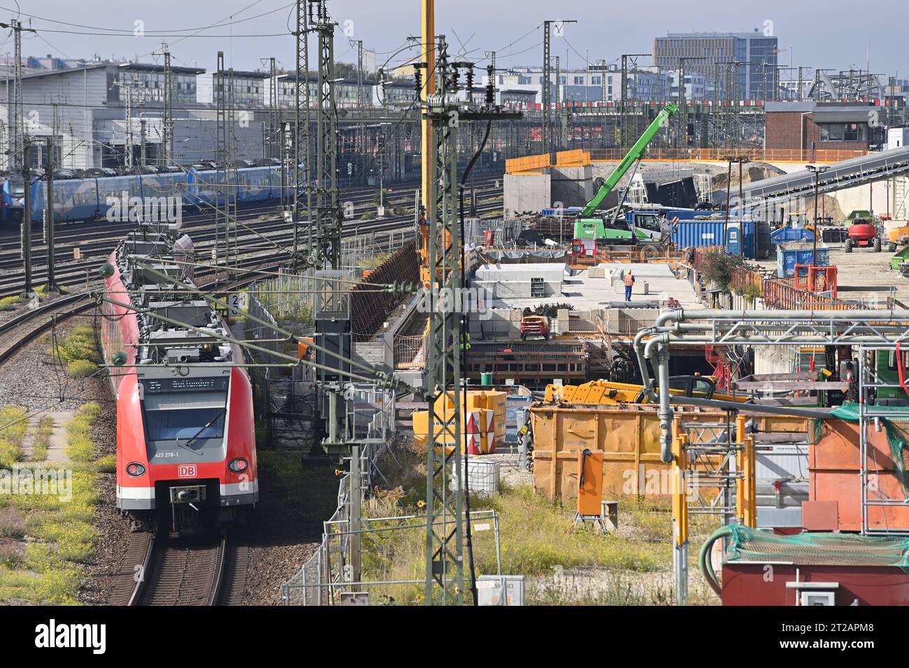 18.10.2023.Ausbau der S-Bahn, 2.Stammstrecke in Muenchen, Tunnel, Tunnelbau.2.Roehre. S-Bahn am ...