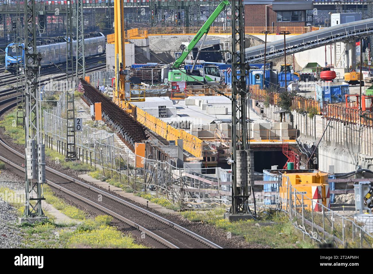 18.10.2023.Ausbau der S-Bahn, 2.Stammstrecke in Muenchen, Tunnel, Tunnelbau.2.Roehre. S-Bahn am ...