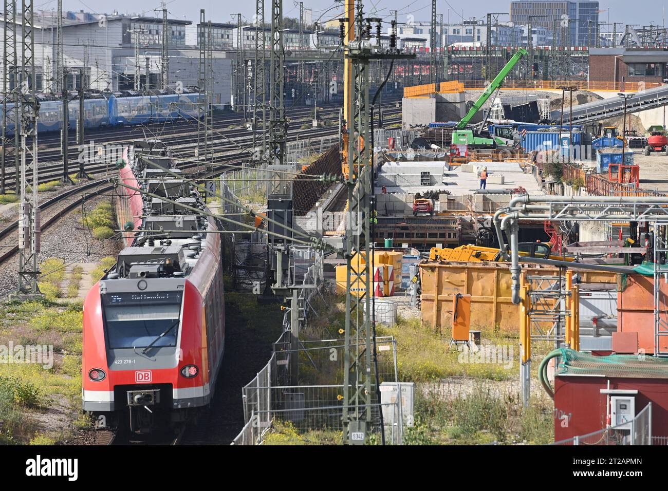 18.10.2023.Ausbau der S-Bahn, 2.Stammstrecke in Muenchen, Tunnel, Tunnelbau.2.Roehre. S-Bahn am ...