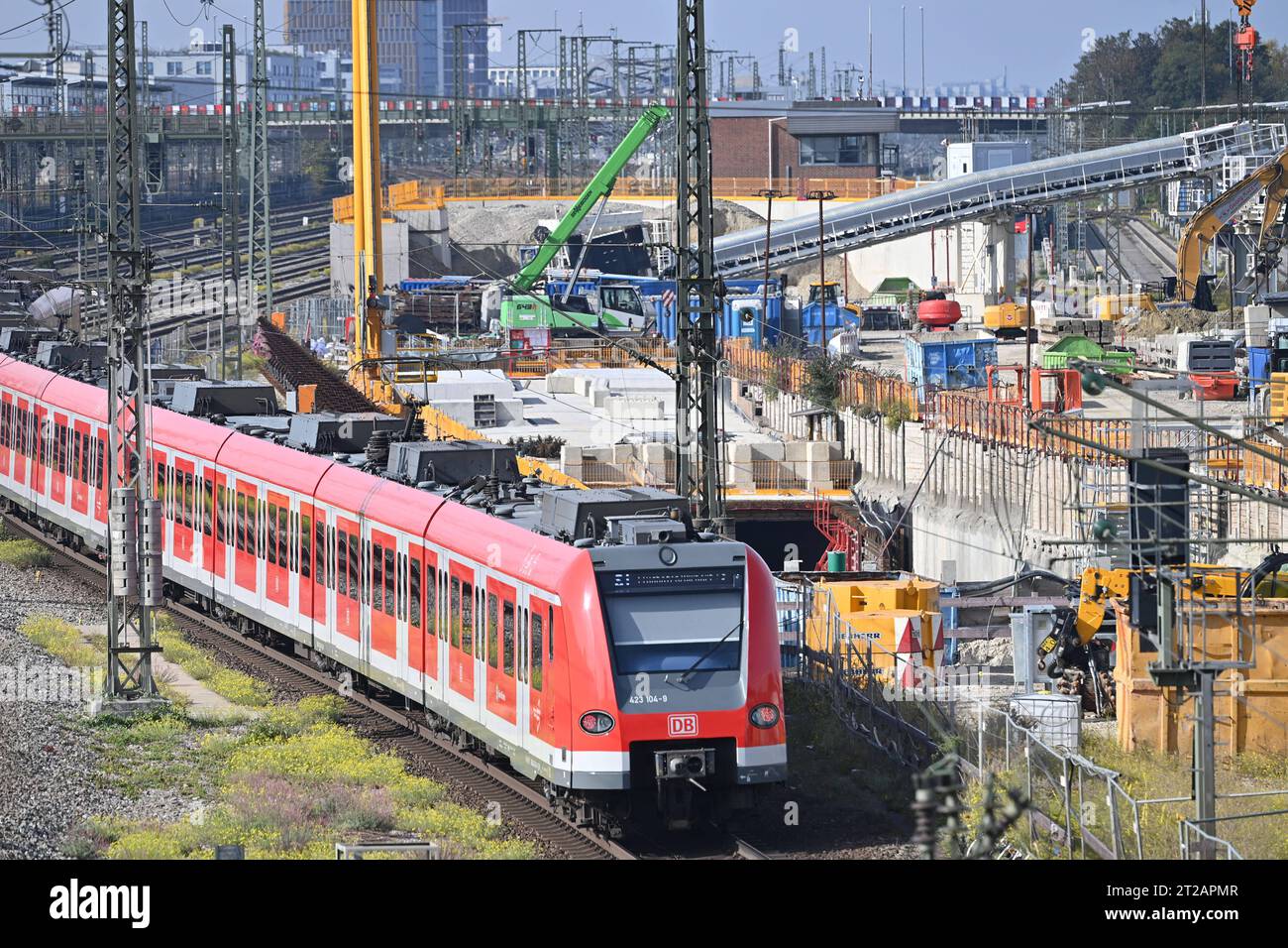 18.10.2023.Ausbau der S-Bahn, 2.Stammstrecke in Muenchen, Tunnel, Tunnelbau.2.Roehre. S-Bahn am ...