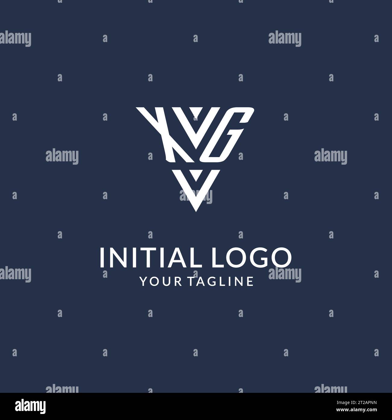 XG triangle monogram logo design ideas, creative initial letter logo ...