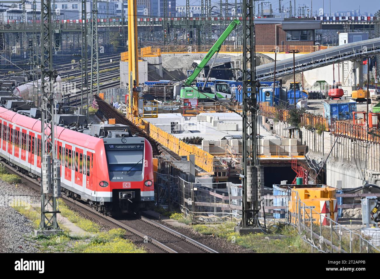 18.10.2023.Ausbau der S-Bahn, 2.Stammstrecke in Muenchen, Tunnel, Tunnelbau.2.Roehre. S-Bahn am ...