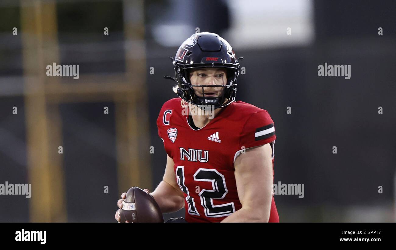 Northern Illinois Huskies quarterback Rocky Lombardi (12) looks to pass ...