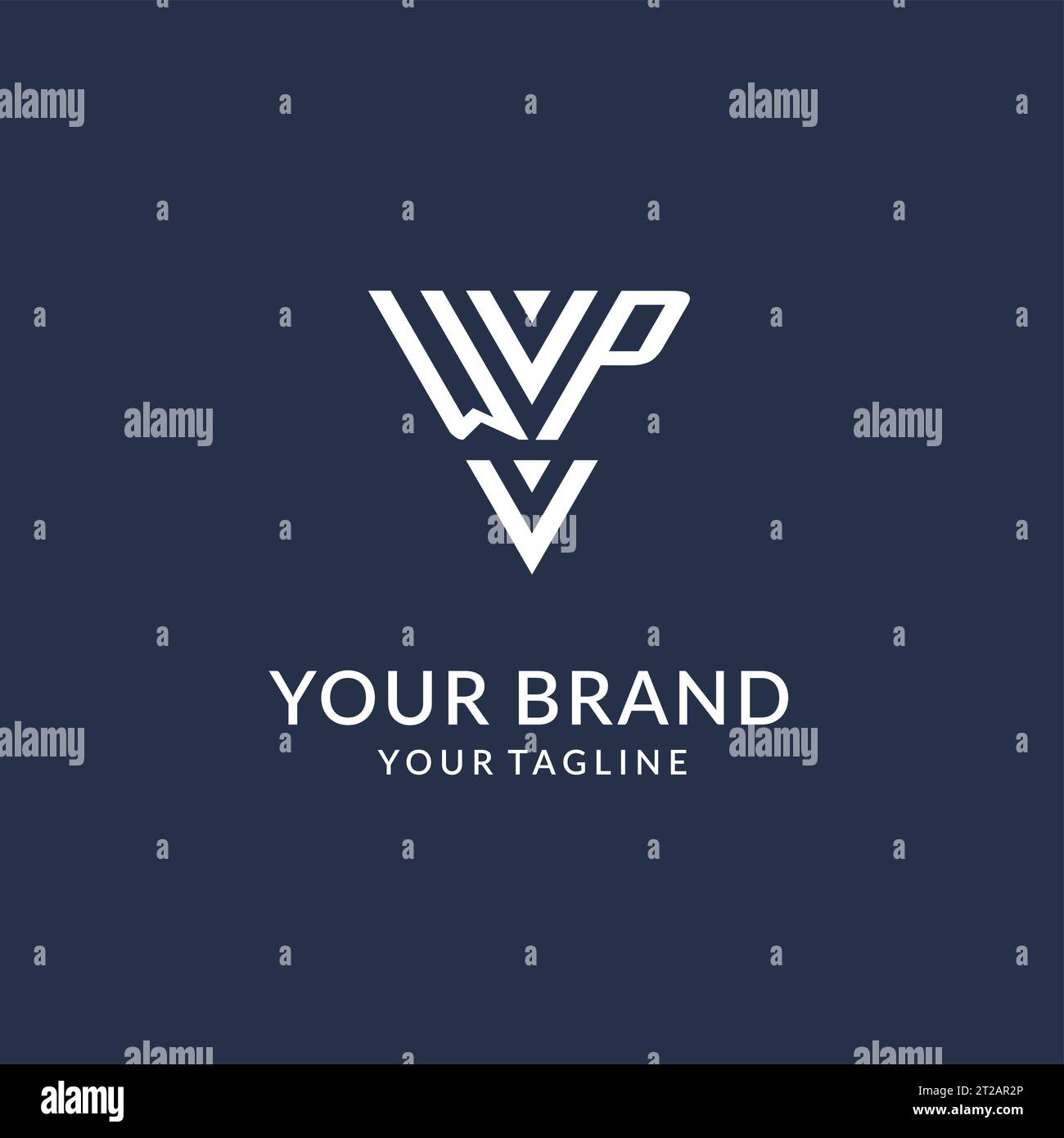 WP triangle monogram logo design ideas, creative initial letter logo ...