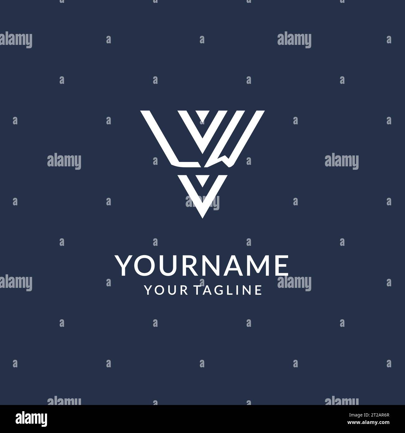 LW triangle monogram logo design ideas, creative initial letter logo with triangular shape logo ...