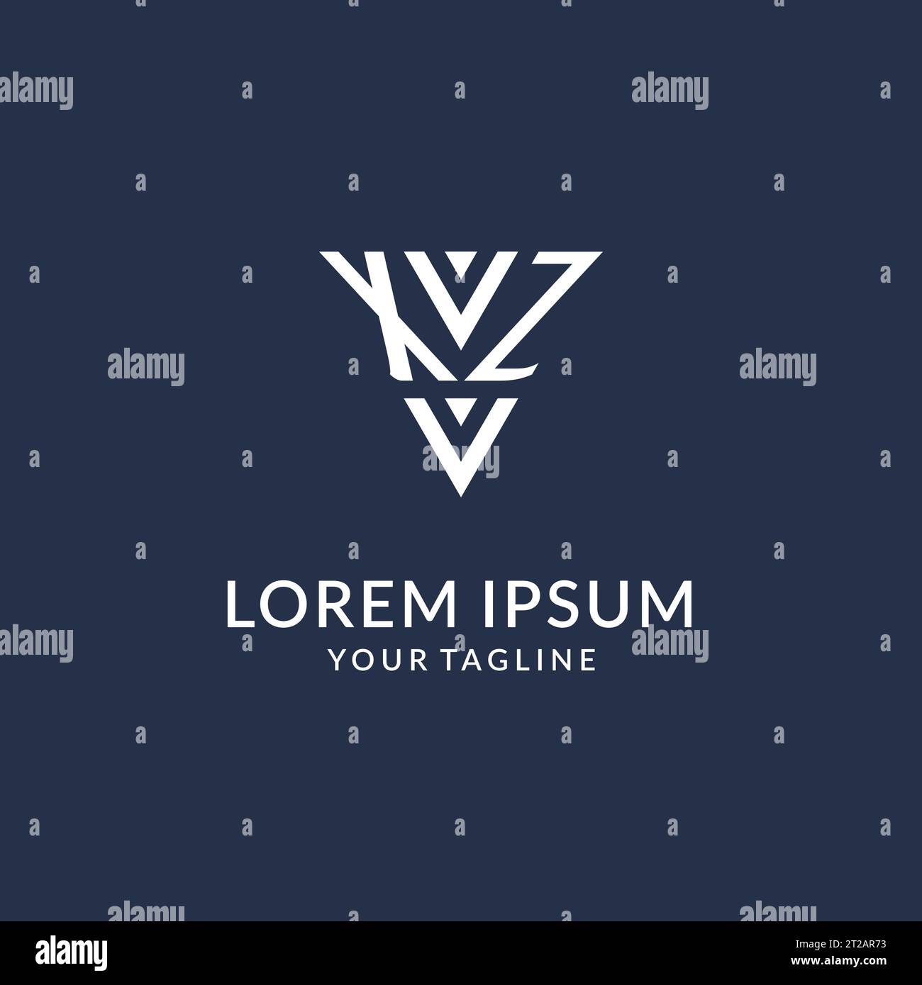 XZ triangle monogram logo design ideas, creative initial letter logo ...