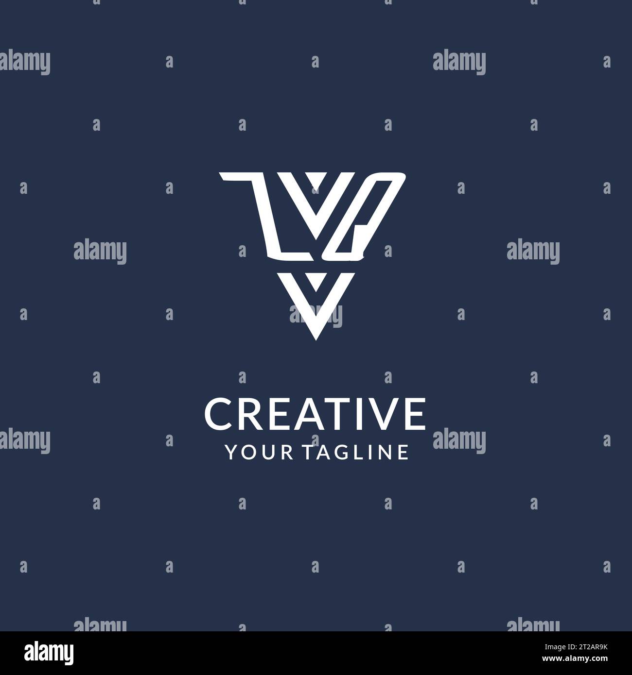ZQ triangle monogram logo design ideas, creative initial letter logo ...