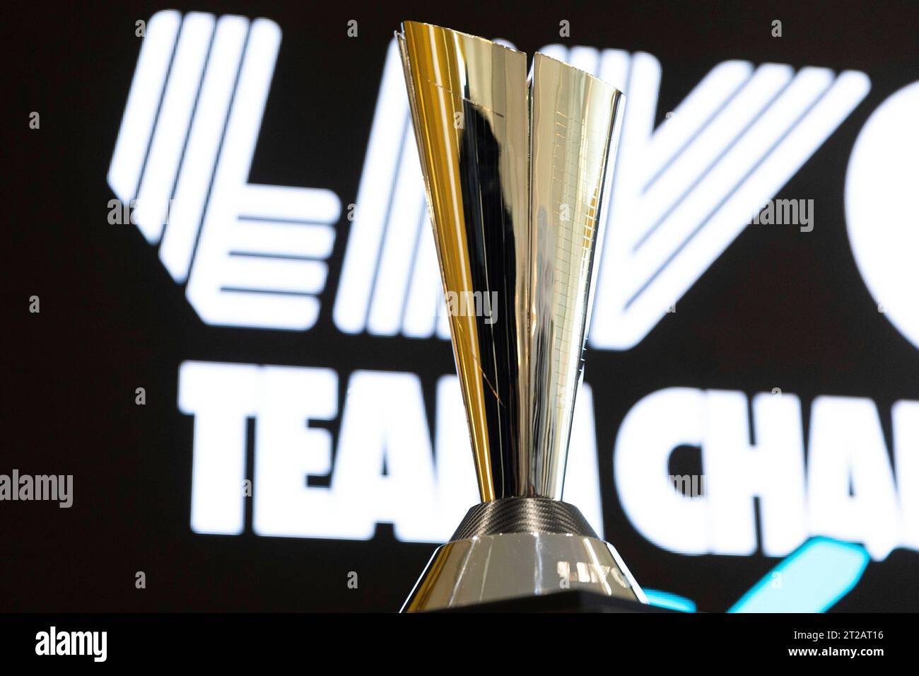 The Team Championship Trophy during the practice round ahead of LIV ...