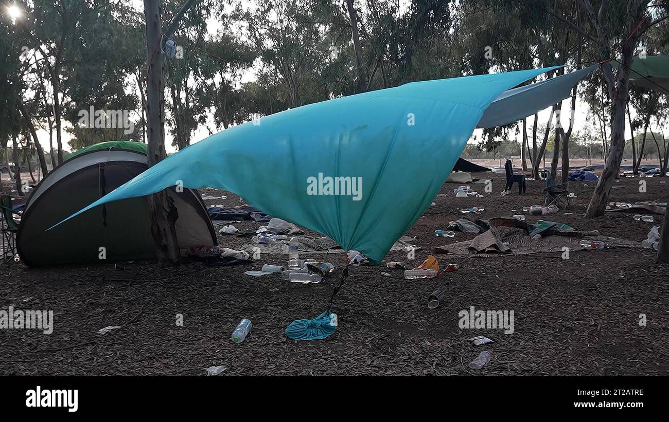 Tents and personal objects left scattered around the Supernova Music ...