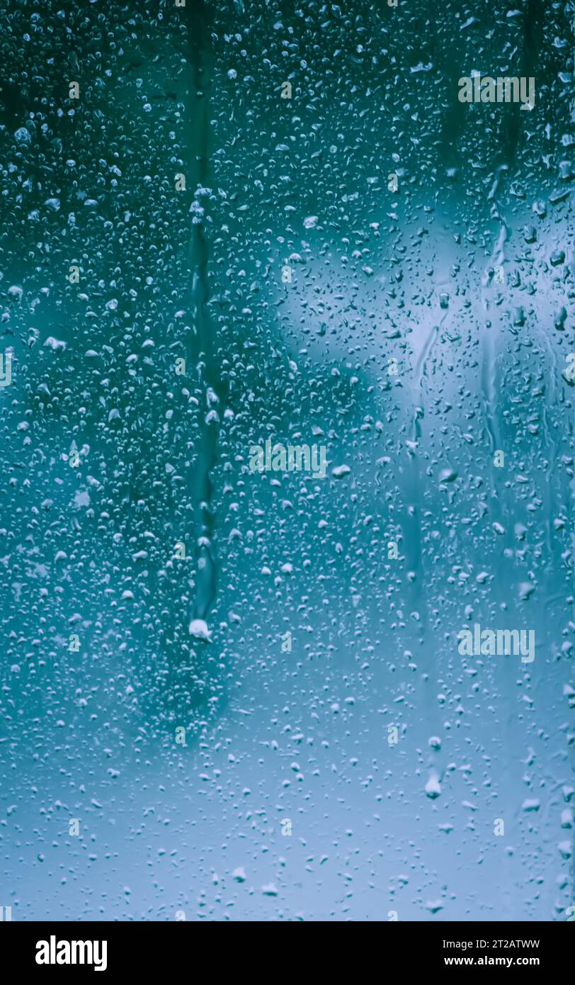 Misty window glass. Wet window background Stock Photo - Alamy