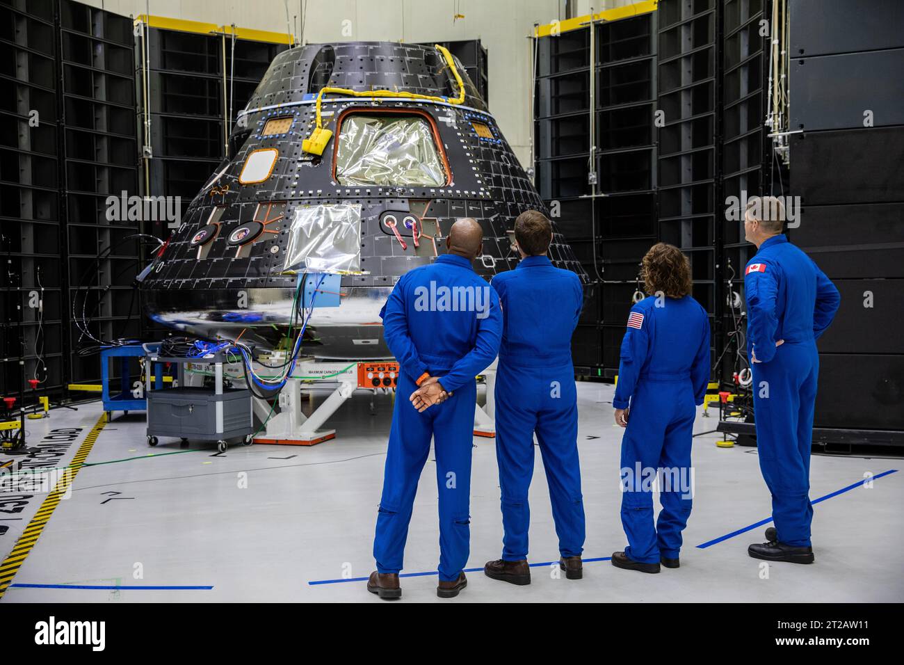 Artemis II crew members Victor Glover, Reid Wiseman, Christina Hammock ...