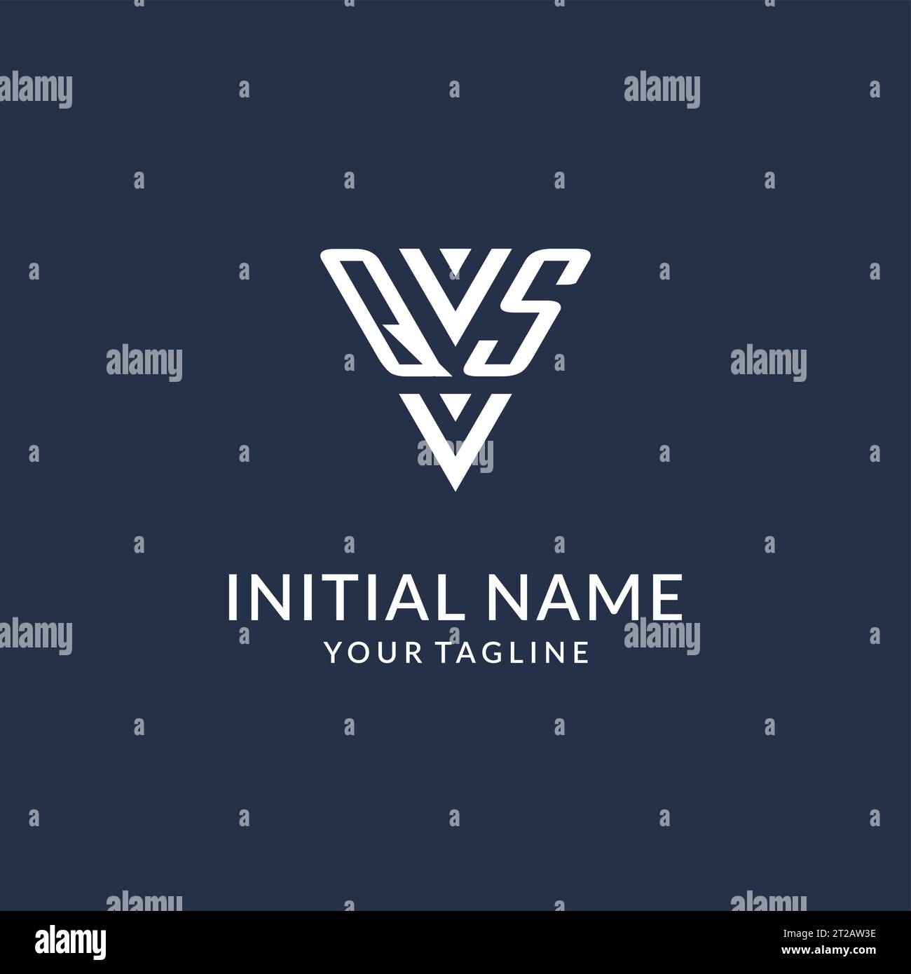 QS triangle monogram logo design ideas, creative initial letter logo ...