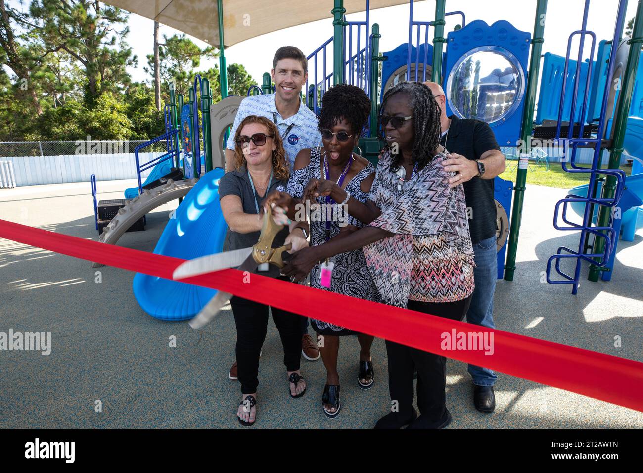 KSC Child Development Center (CDC) Playground Ribbon Cutting. Staff ...