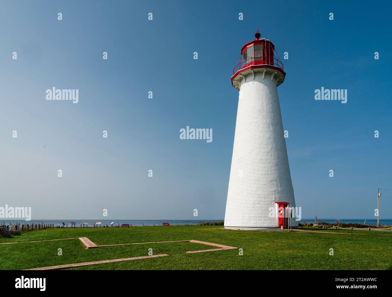 Point Prim Lighthouse Point Prim, Prince Edward Island, CAN Stock Photo ...