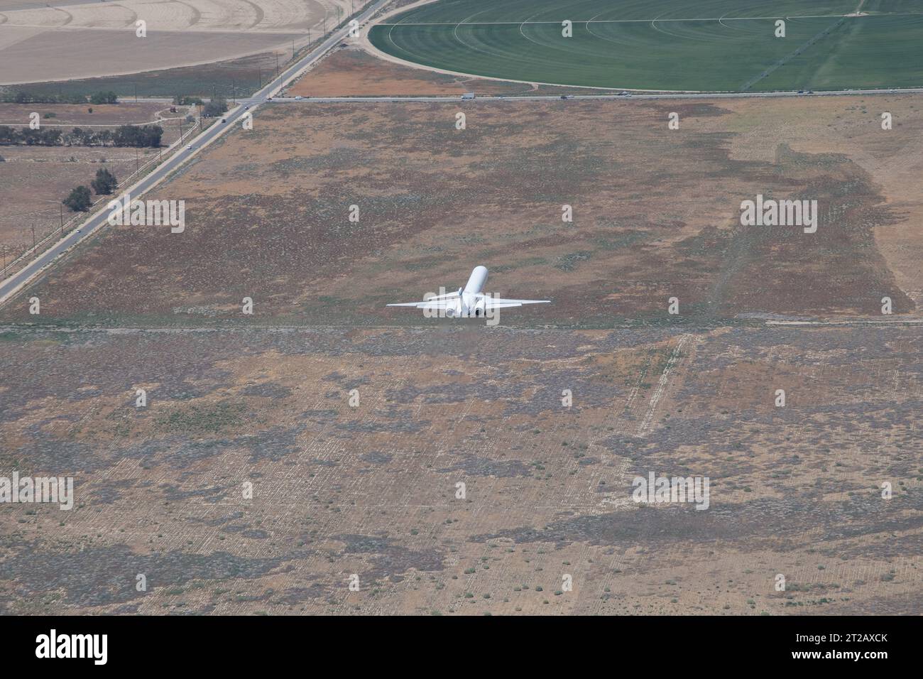 . Boeing’s MD-90 aircraft flies from Victorville California to Palmdale ...