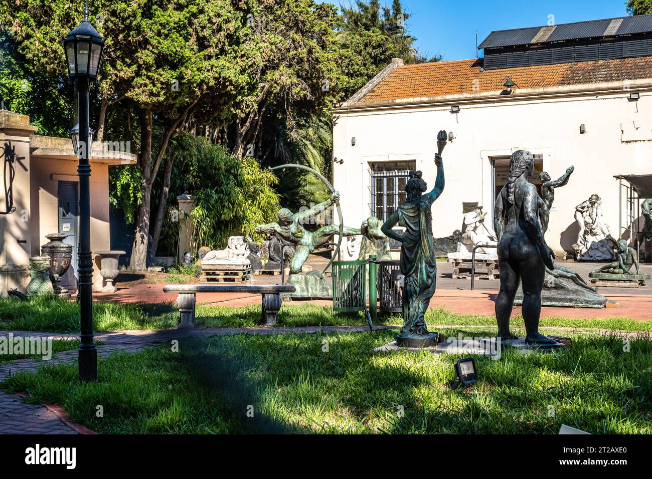 Abstract sculptures in the courtyard of the art gallery Patio de ...