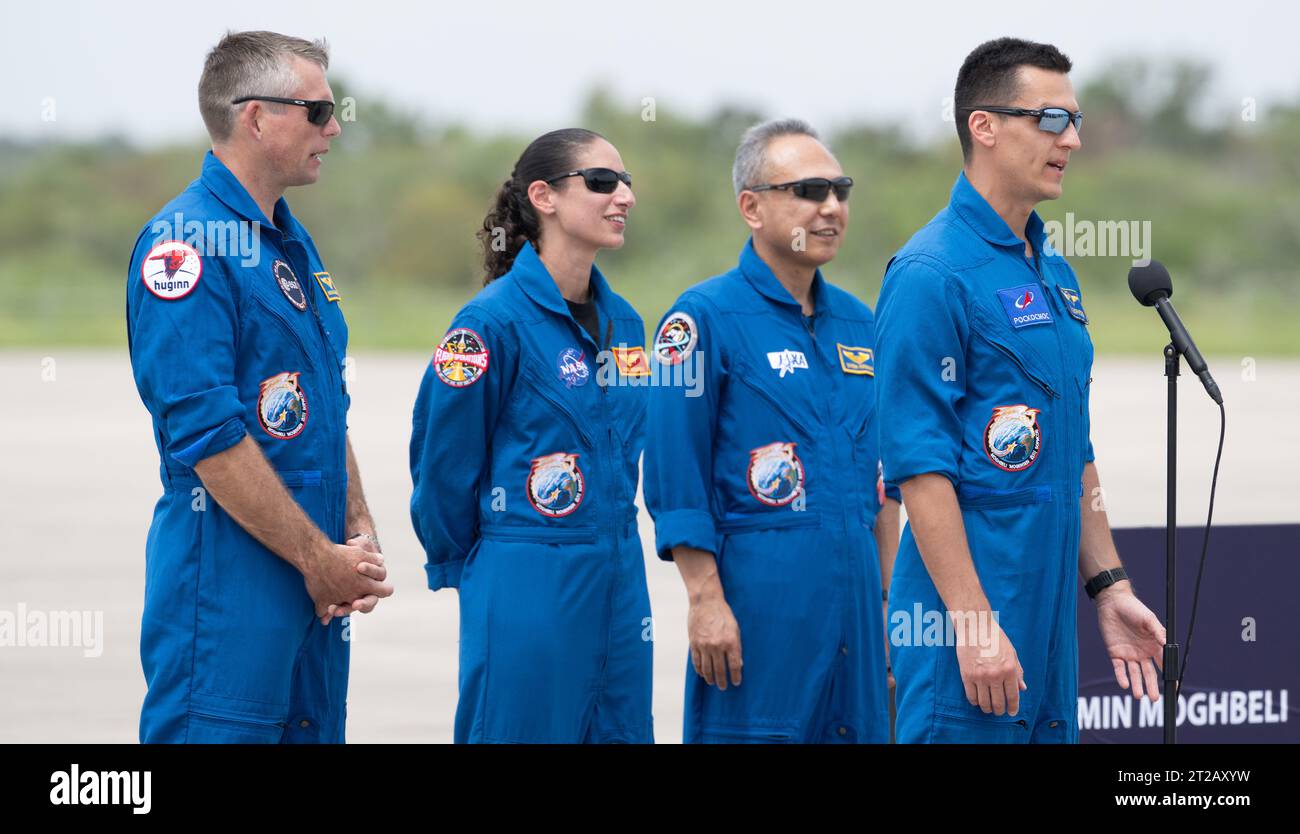 NASA’s SpaceX Crew-7 Crew Arrival for Prelaunch Activities. Roscosmos ...