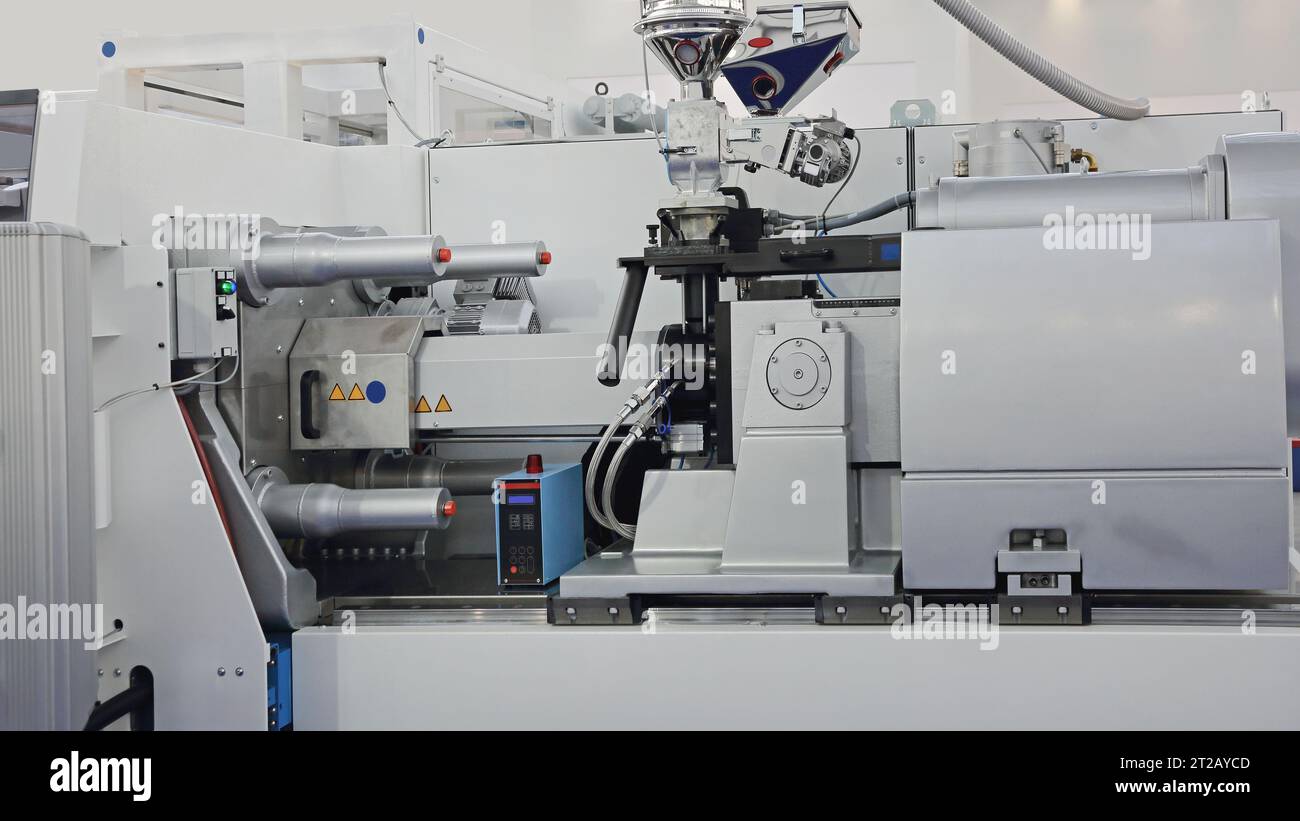 Plastic Parts Factory Production Injection Molding Machine Stock Photo ...