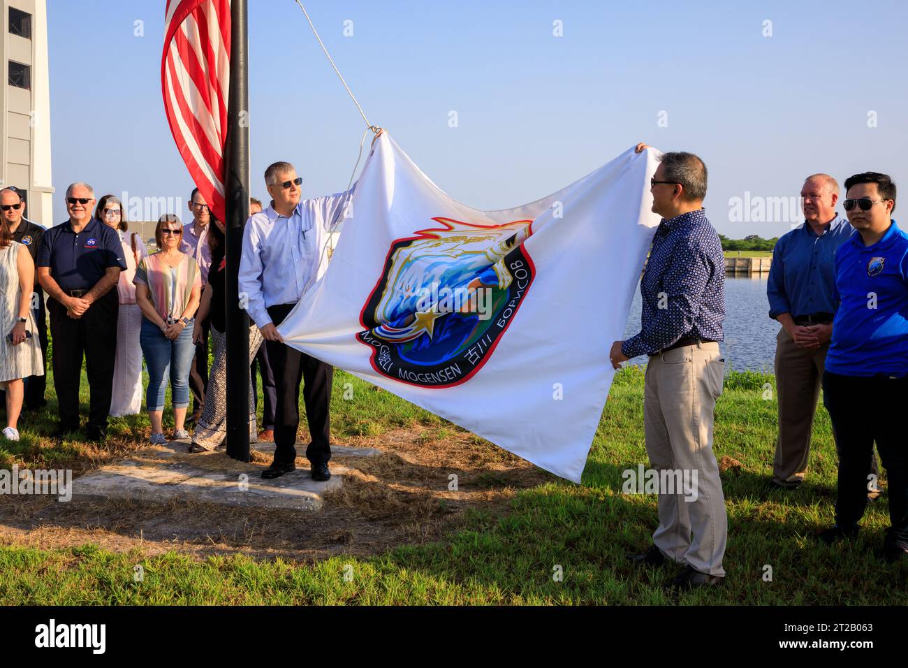 SpaceX Crew-7 Flag Raising. Commercial Crew Program (CCP) Manager Steve ...