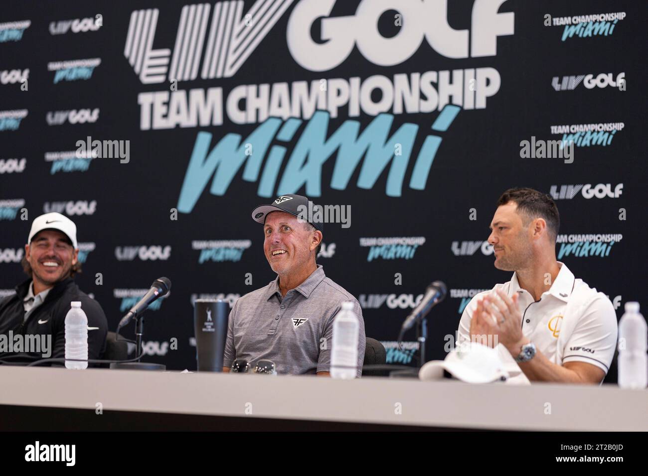 Captain Brooks Koepka of Smash GC, Captain Phil Mickelson of HyFlyers ...