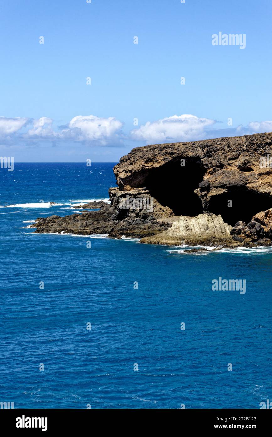 Caves near the seaside village of Ajuy on the west coast of the Canary ...