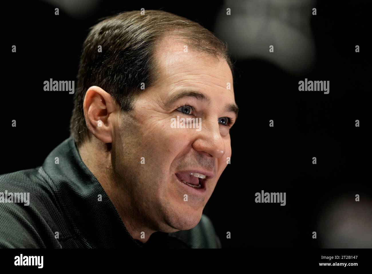 Baylor coach Scott Drew addresses the media during the NCAA college Big ...