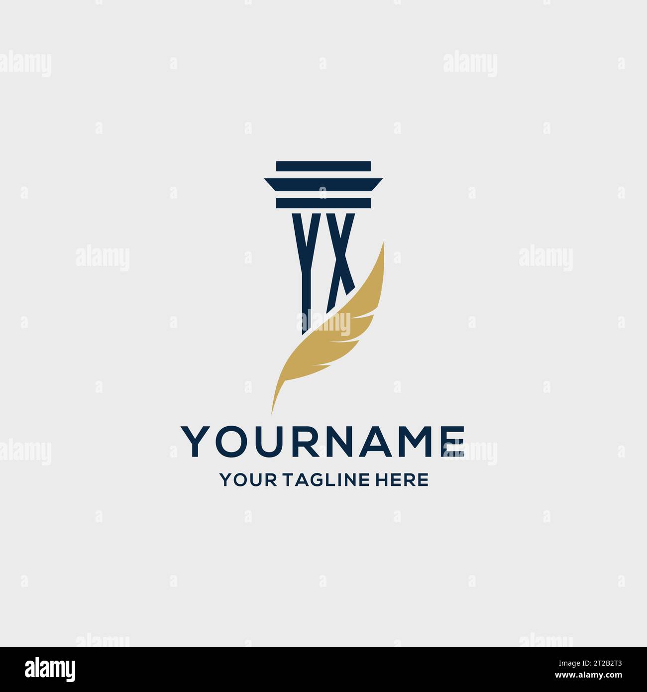 YX monogram initial logo with pillar and feather design, law firm logo inspiration Stock Vector ...
