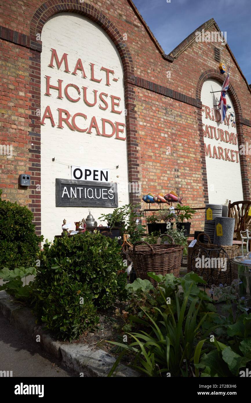 The Malt House Arcade antique market, Hythe, Kent , UK Stock Photo - Alamy