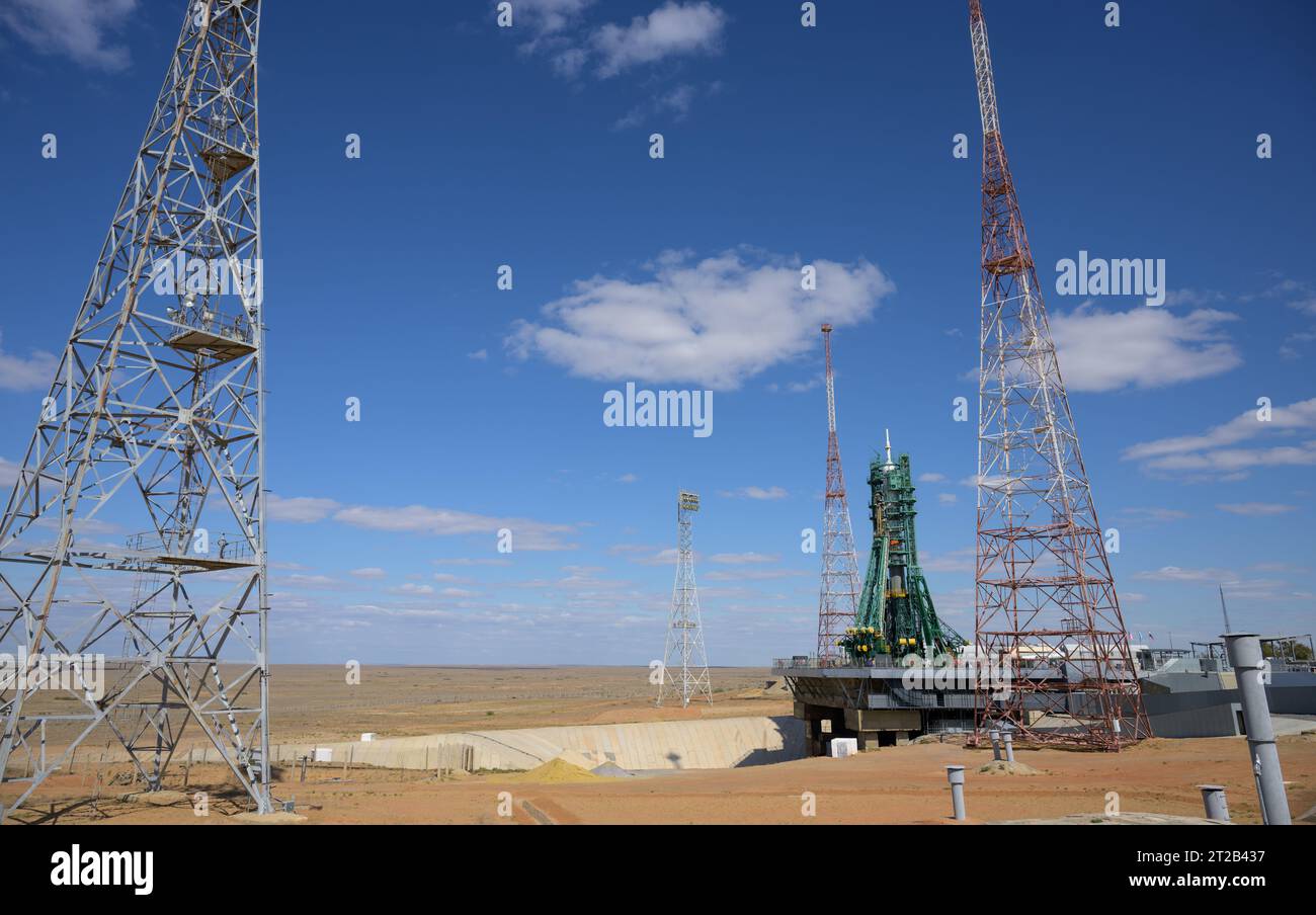 Expedition 70 Preflight. The Soyuz rocket is seen, Thursday, Sept. 14 ...