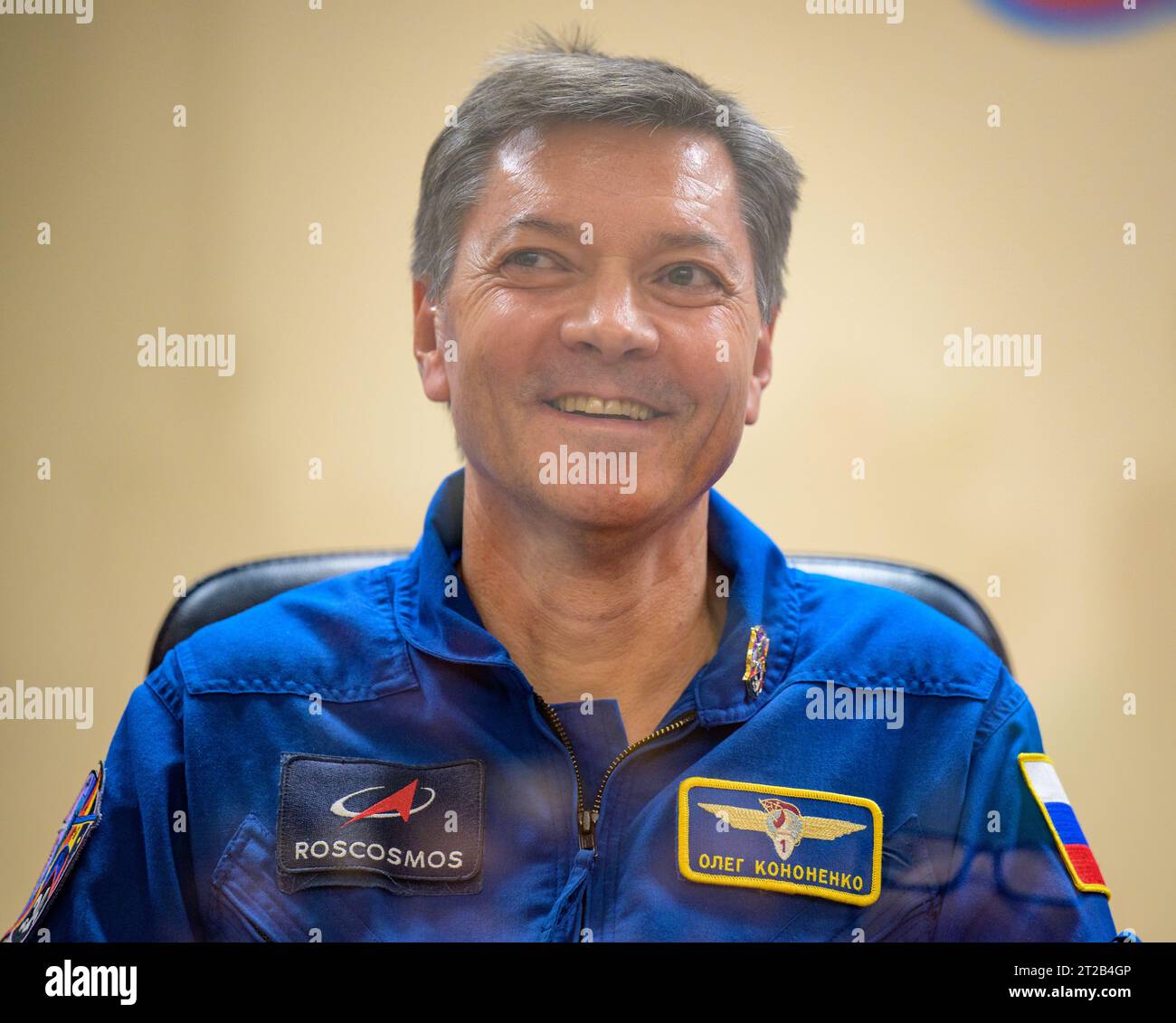 Expedition 70 Press Conference. Expedition 70 cosmonaut Oleg Kononenko ...