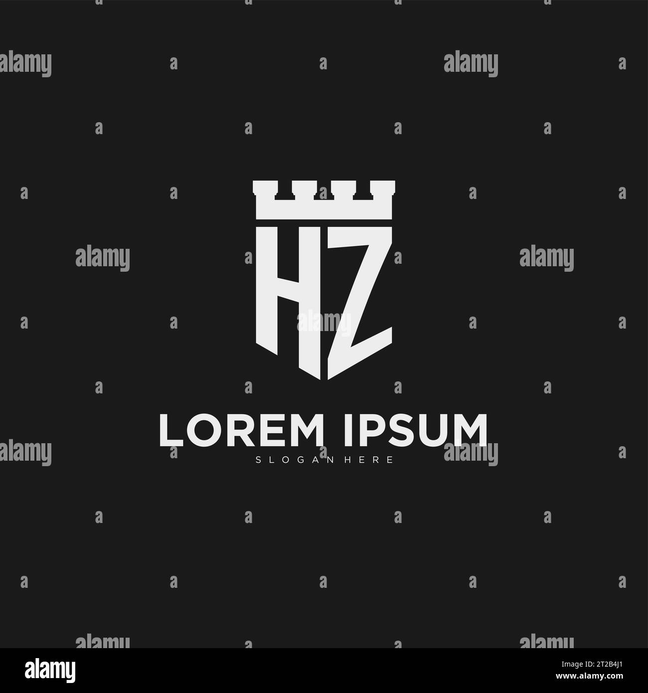 Hz letter design Black and White Stock Photos & Images - Alamy