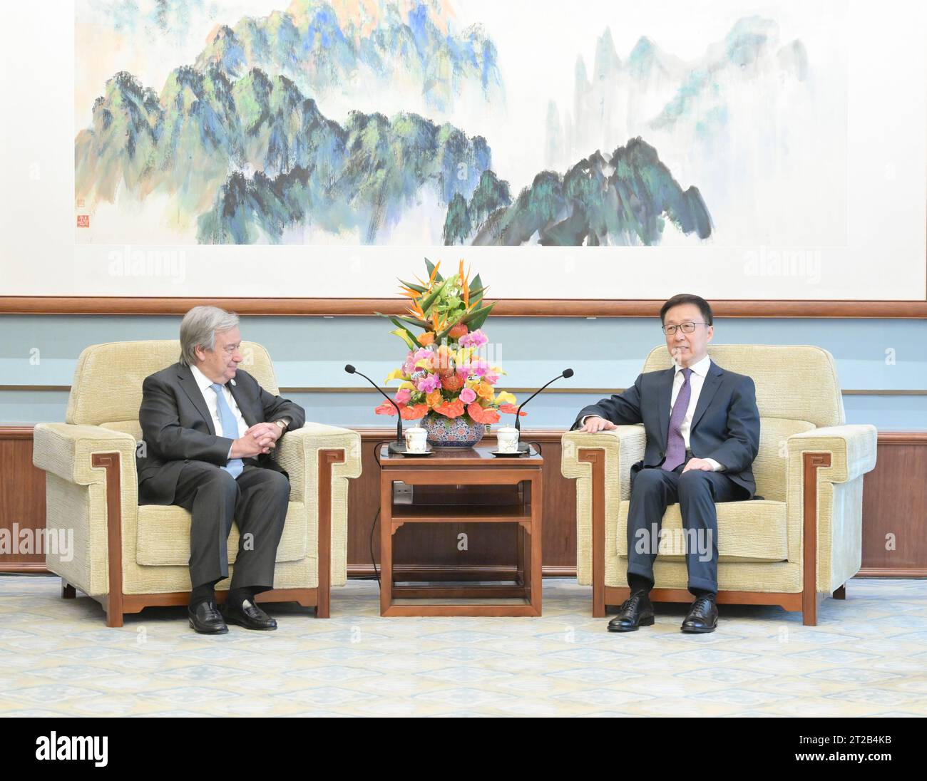 Beijing, China. 18th Oct, 2023. Chinese Vice President Han Zheng meets ...