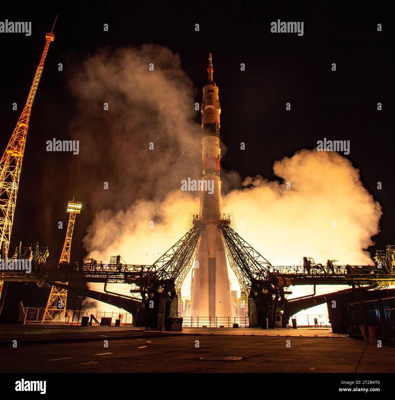 Expedition 70 Launch. The Soyuz rocket is launched with Expedition 70 ...