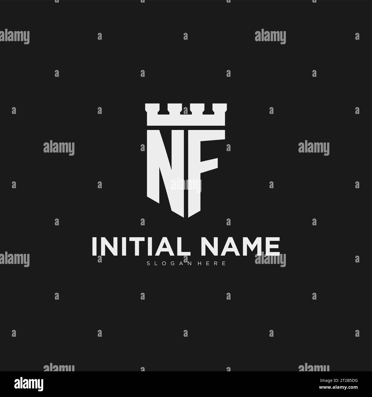 Nf logo design Black and White Stock Photos & Images - Alamy