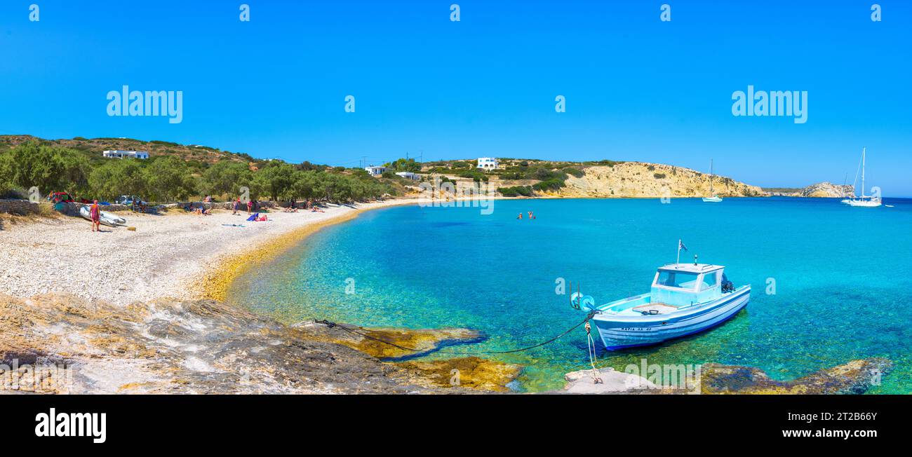 Hohlakoura beach on Lipsi island, Greece Stock Photo - Alamy