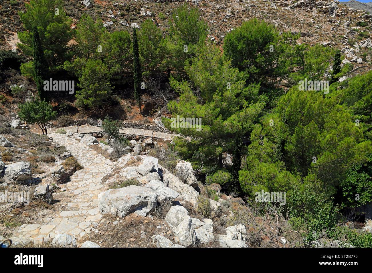 Path leading from Harkadio Cave where remains of Dwarf Elephants were ...