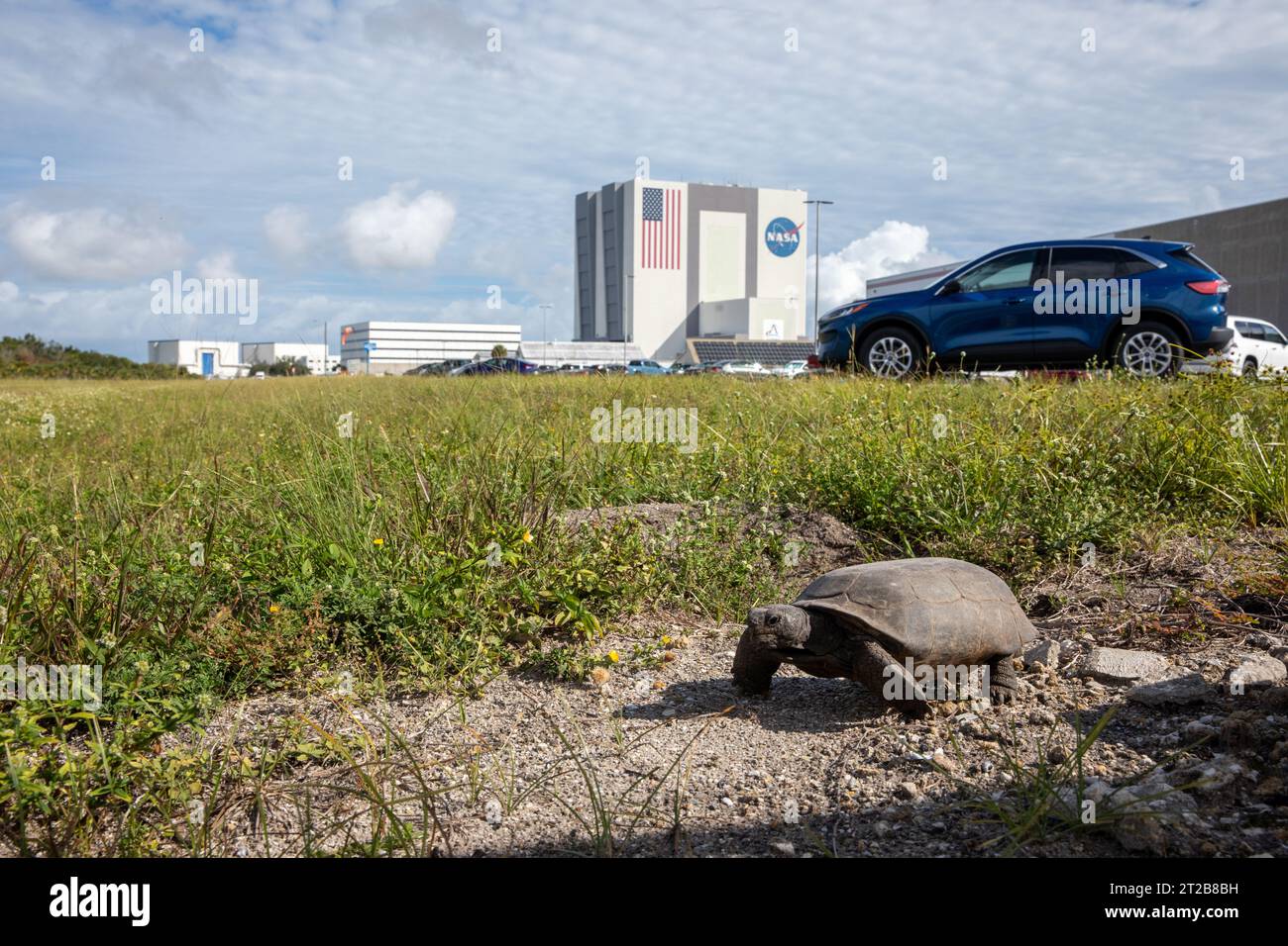 Artemis II Booster Aft Segment Transport from BFF to RPSF. A tortoise ...