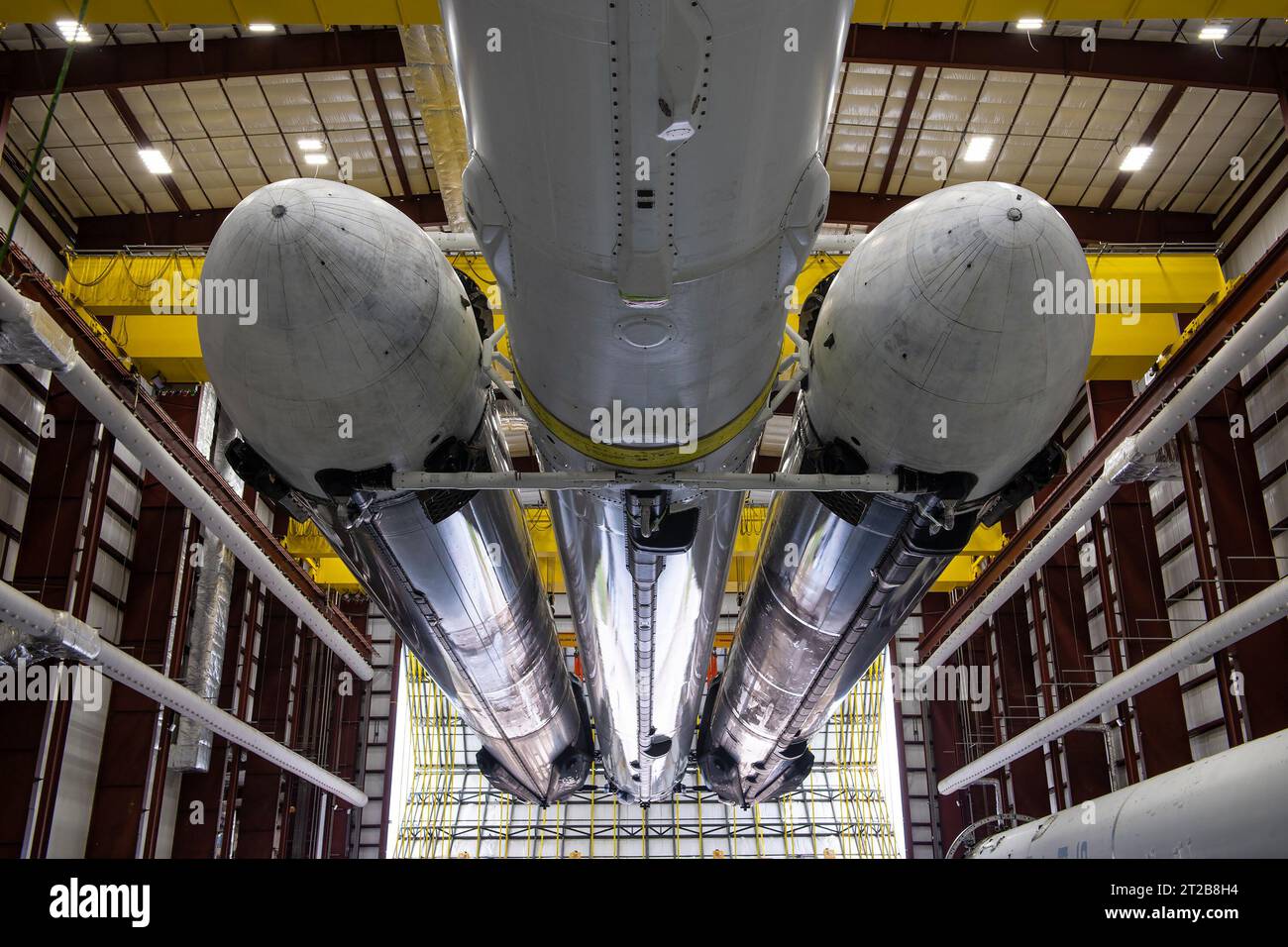 SpaceX Falcon Heavy in Hangar Before Static Fire Test for NASA’s Psyche ...