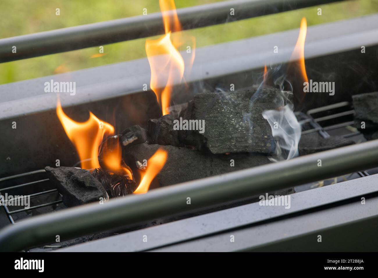 Fire wood burning backyard grill hi-res stock photography and images ...